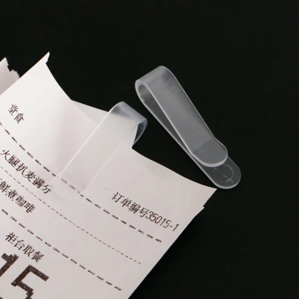 Transparent Snap Binder Clips - Plastic Folder Financial Bill Storage ...