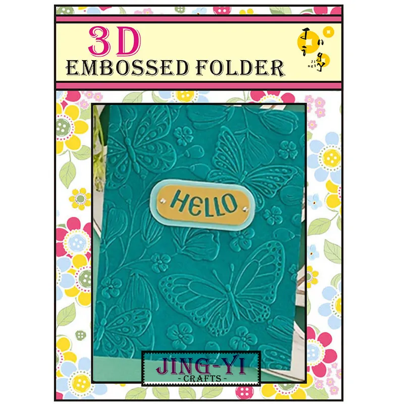 Butterfly 3D Embossing Folder, Plastic Embossing Folder for Card Making ...