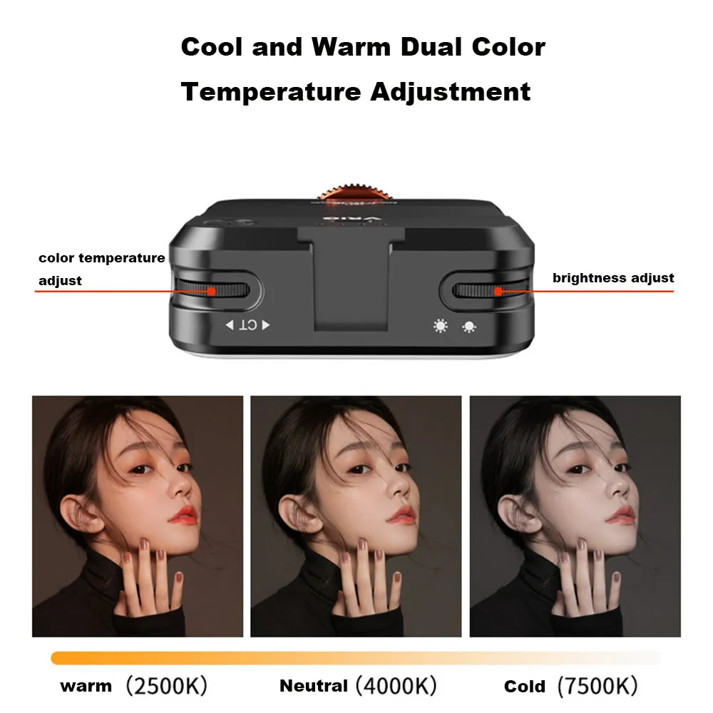 DHgate.com:2024VRIG Bi-Color LED Camera Light, 2500K-7500K Dimmable ...