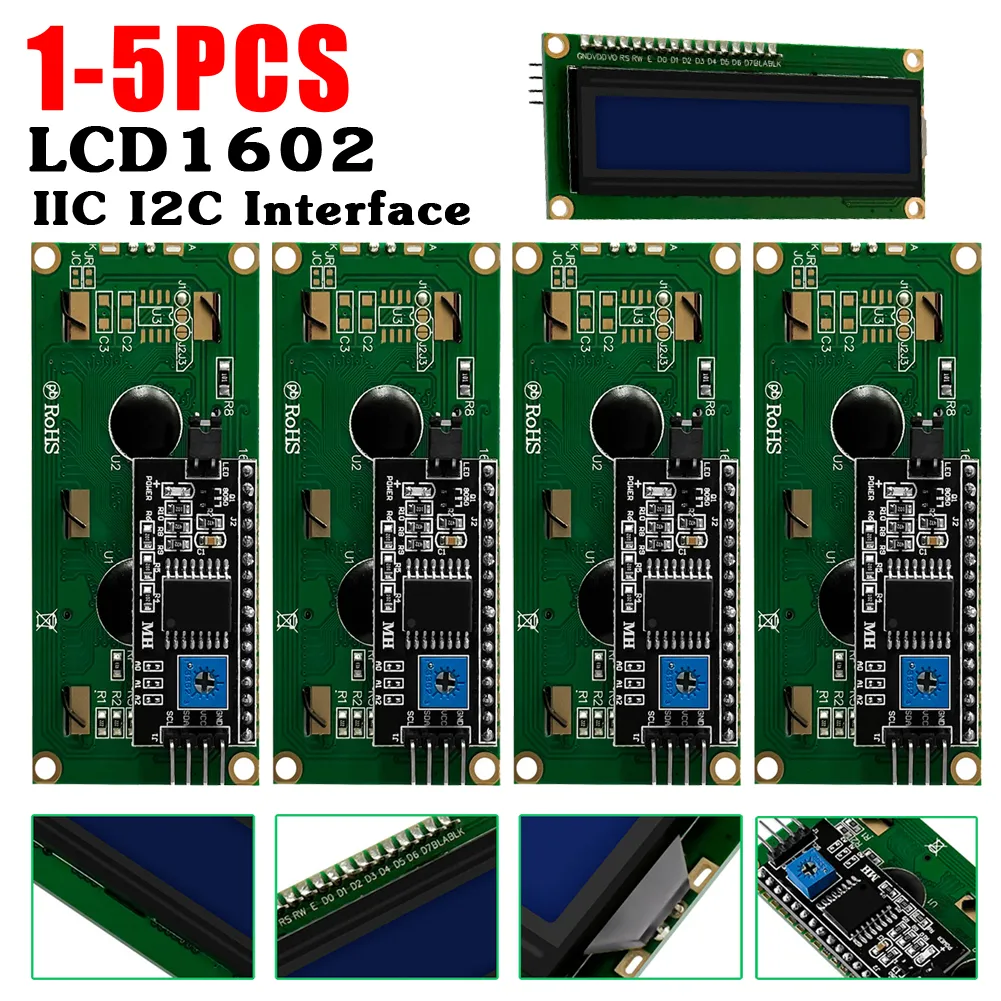 DHgate.com:5-Pack LCD1602 Module: 16x2 Character LCD Screen with ...