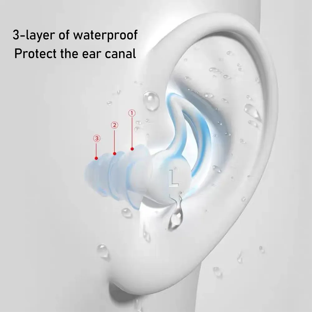 Soundproof Silicone Earplugs for Sleep, Noise Reduction, and Swimming 3 ...