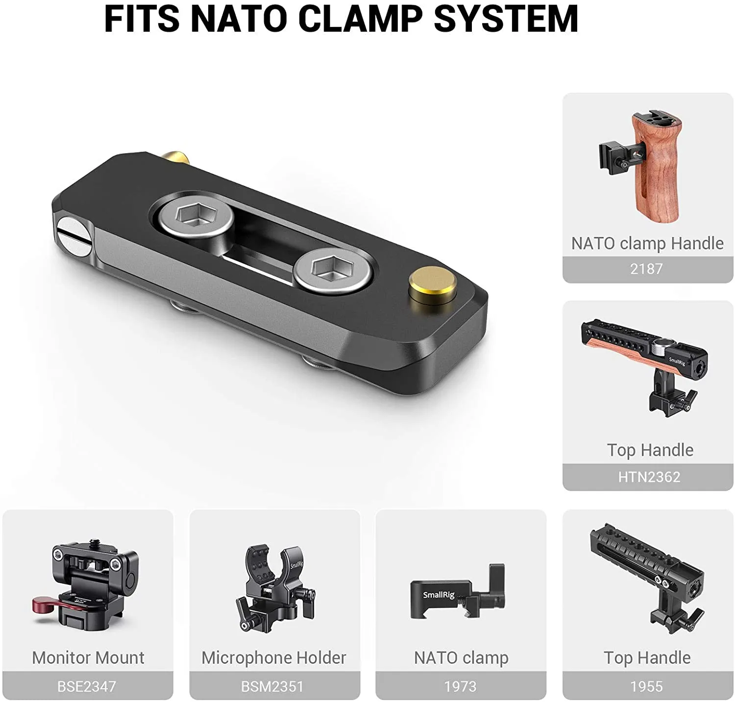 SmallRig Low-profile 6mm Thick NATO japan rail with 50mm Clamp for ...