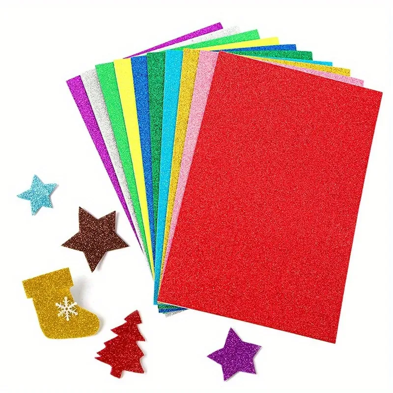 Glitter Office Supplies: Glitter Foam Paper, 20x30cm Sparkling Paper ...