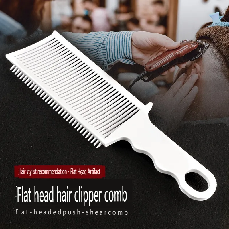 2-Pack Men's Barber Combs - Gradient Long Handle Bent Positioning Hair ...