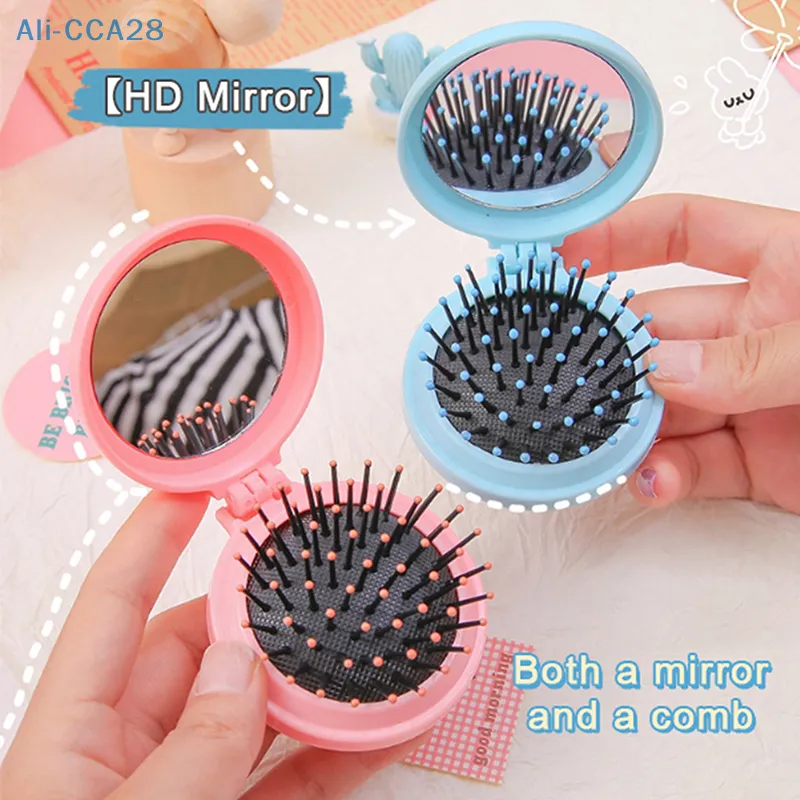 DHgate.com:Portable Folding Comb with Mirror for Travel: Compact Hair ...