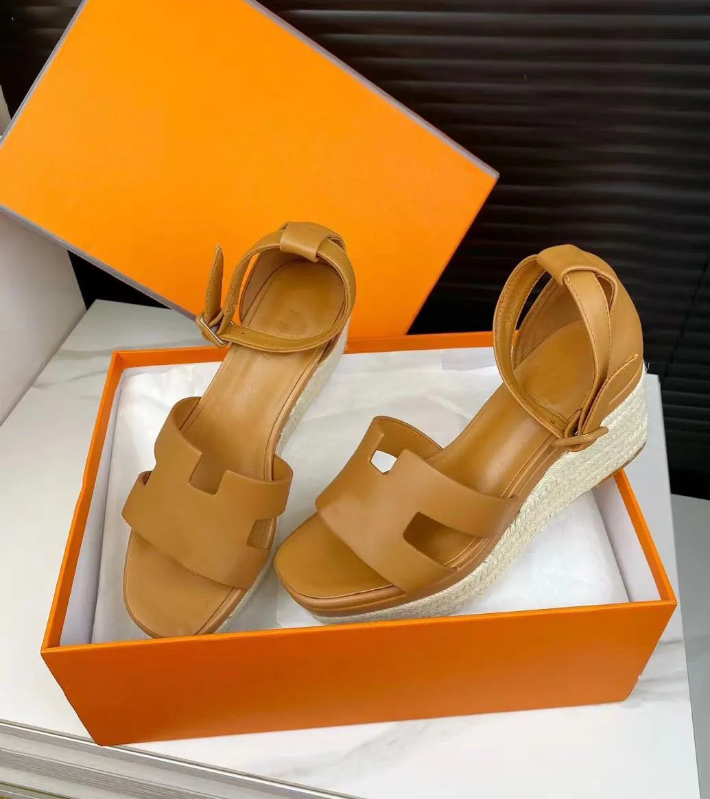 Elda Espadrille Wedges: Genuine Leather Comfort Women's Platform ...