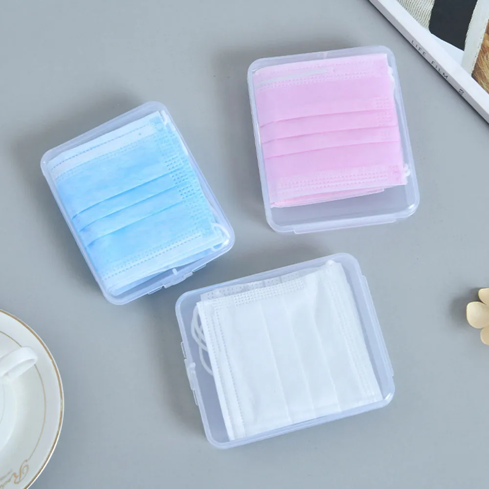 Flat-Type Face Mask Storage Case: Dustproof, Secure Mask Organizer Box ...