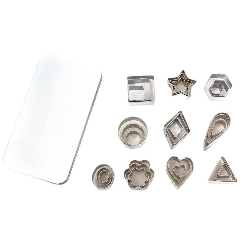 30 Mini Stainless Steel Cookie Cutters Set for Baking, Pastry & Clay ...