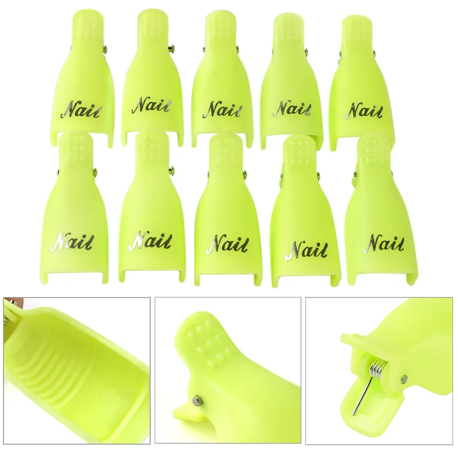 Plastic Nail Art Remover Clips for Acrylic Gel Polish Soak-Off Manicure ...