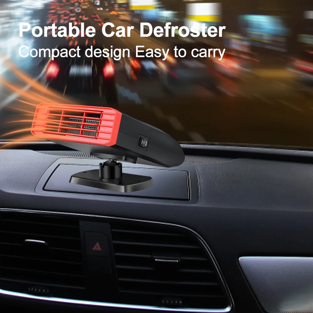 2-in-1 Car Defogger: Fast Heating Defroster & Cooling Fan for Clear ...