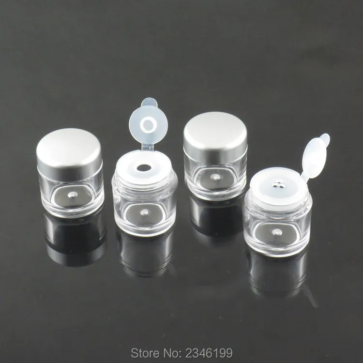 DHgate.com:40-Pack Clear Plastic Loose Powder Case with Sifter & Silver ...