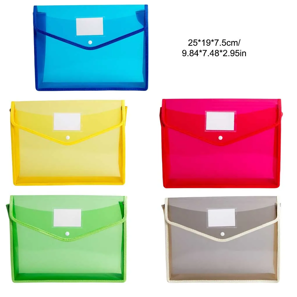 2024 B5 Poly Envelopes, 25-Pack Plastic File Folders with Snap Closure ...