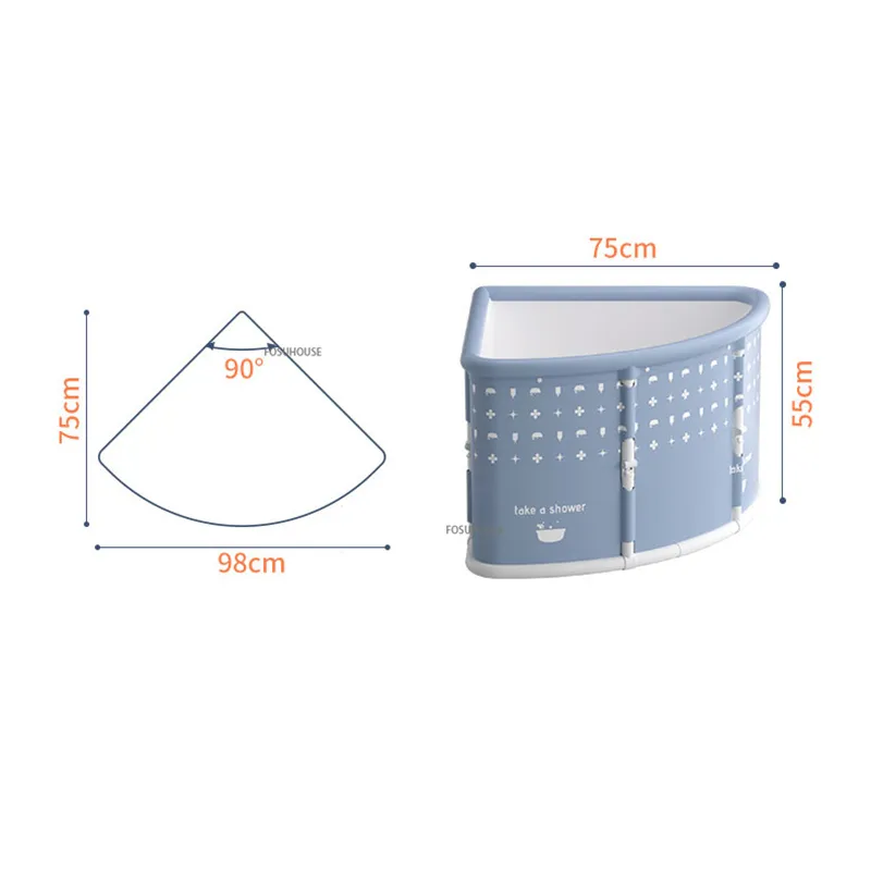 Foldable Triangular Bathtub - Portable Spa Bucket for Adults, Home ...