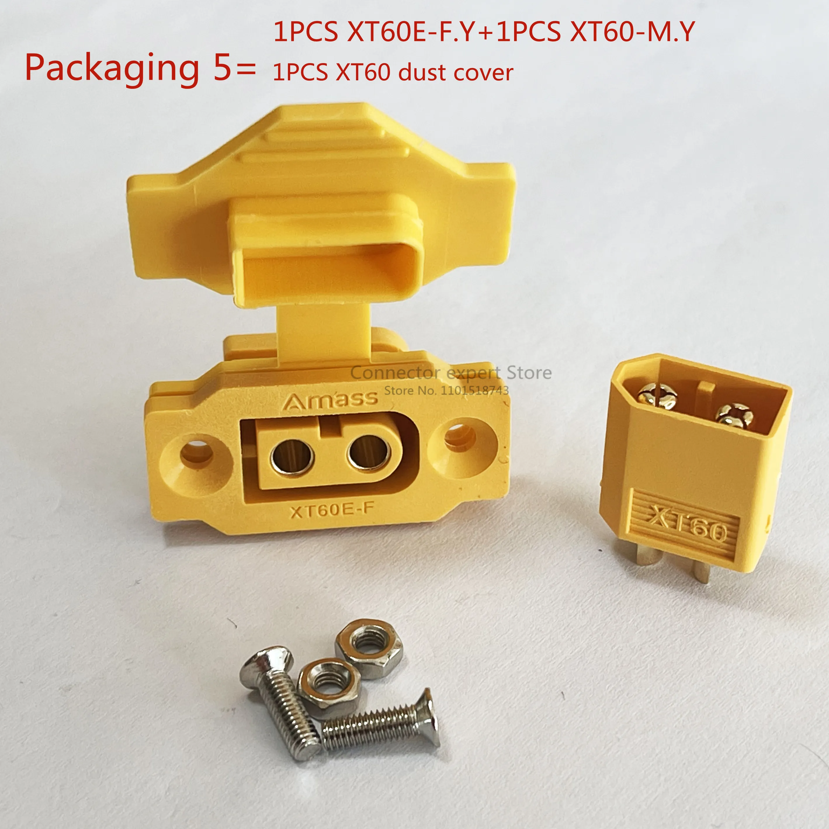 DHgate.com:AMASS XT-60 Nickel-Plated 30A High-Current Female Plug Connector for Airplane Battery ...