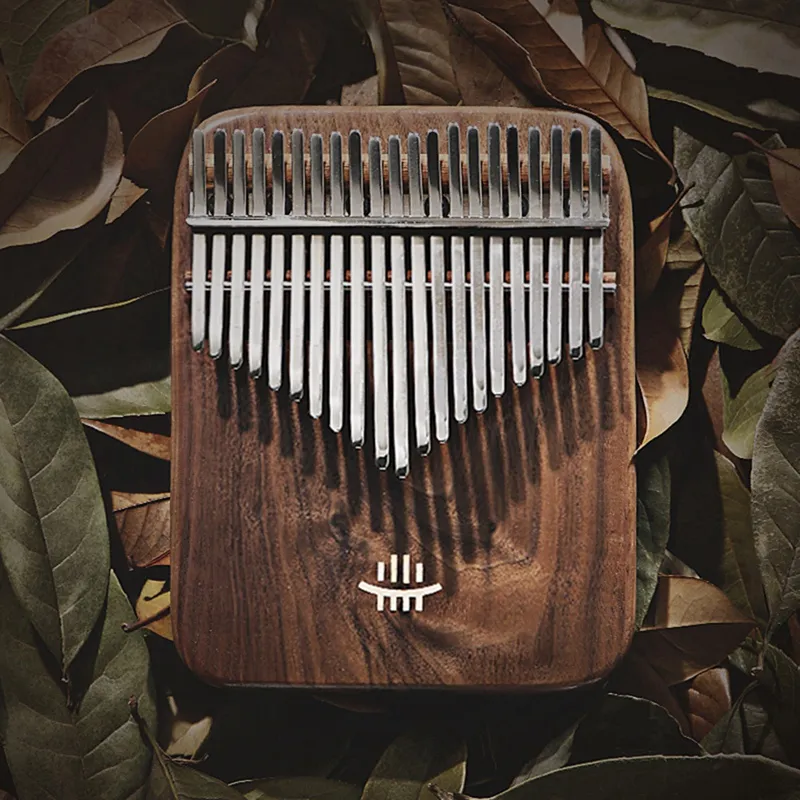 21-Key Kalimba Thumb Piano: Mahogany Wood Figure Keyboard Musical ...