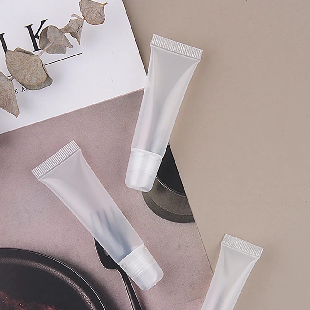 10-Pack 5ml Clear Refillable Lipstick Containers - Perfect for DIY Lip ...