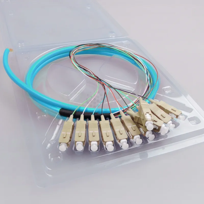 DHgate.com:12 Core LC SC FC ST OM1 OM2 OM3 Fiber Optic Pigtail Simplex ...