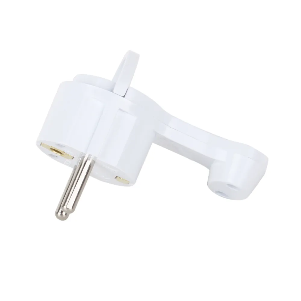 Extra Flat Plug 250V White Socket Adapter with Folding Handle and Cable ...