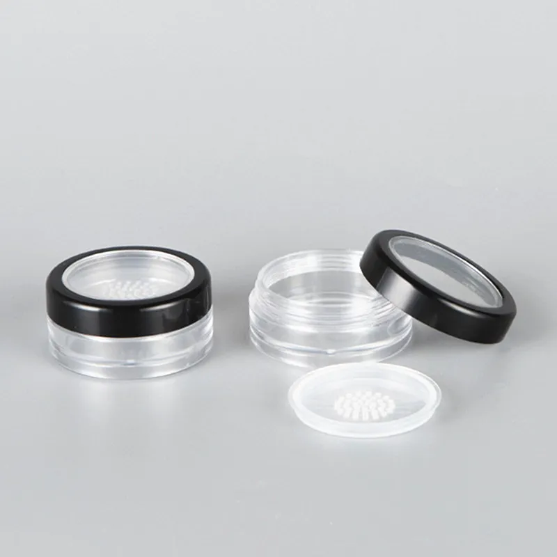 Clear Plastic Powder Jars with Sifter - Empty Cosmetic Containers for ...