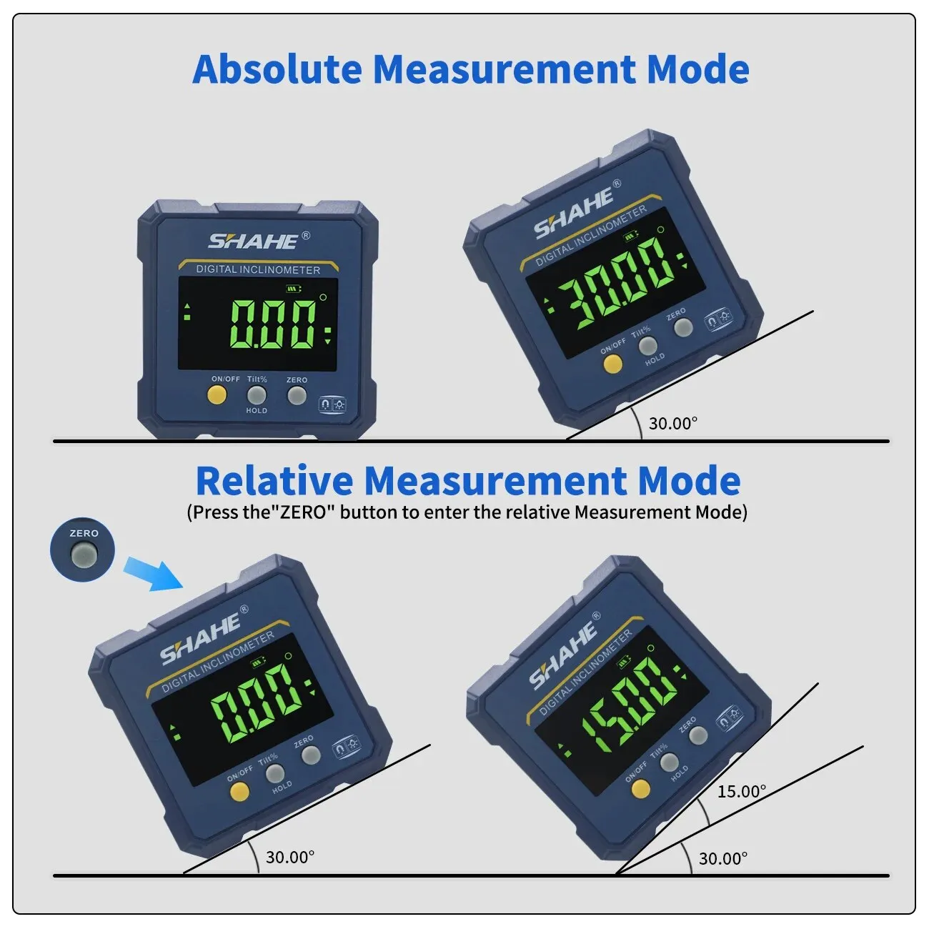 Protractor Angle Finder 2-in-1 Digital Level Angle Gauge with Magnetic ...