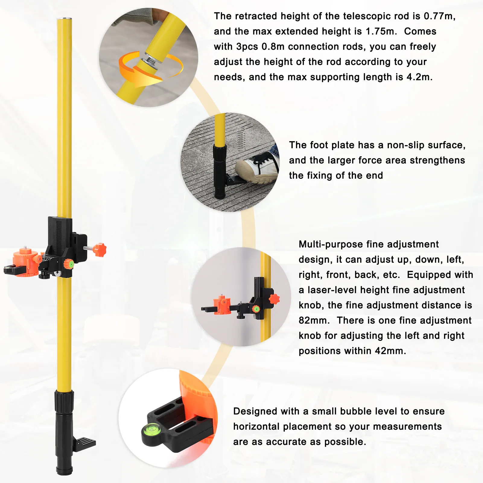 DHgate.com:Adjustable Height Telescopic Tripod Stand with 1/4'' Thread ...