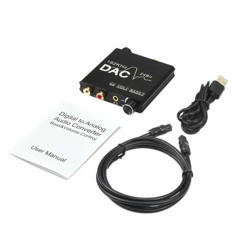 Digital Audio Out Coaxial to Analog Stereo Converter: 192KHz/24Bit DAC ...