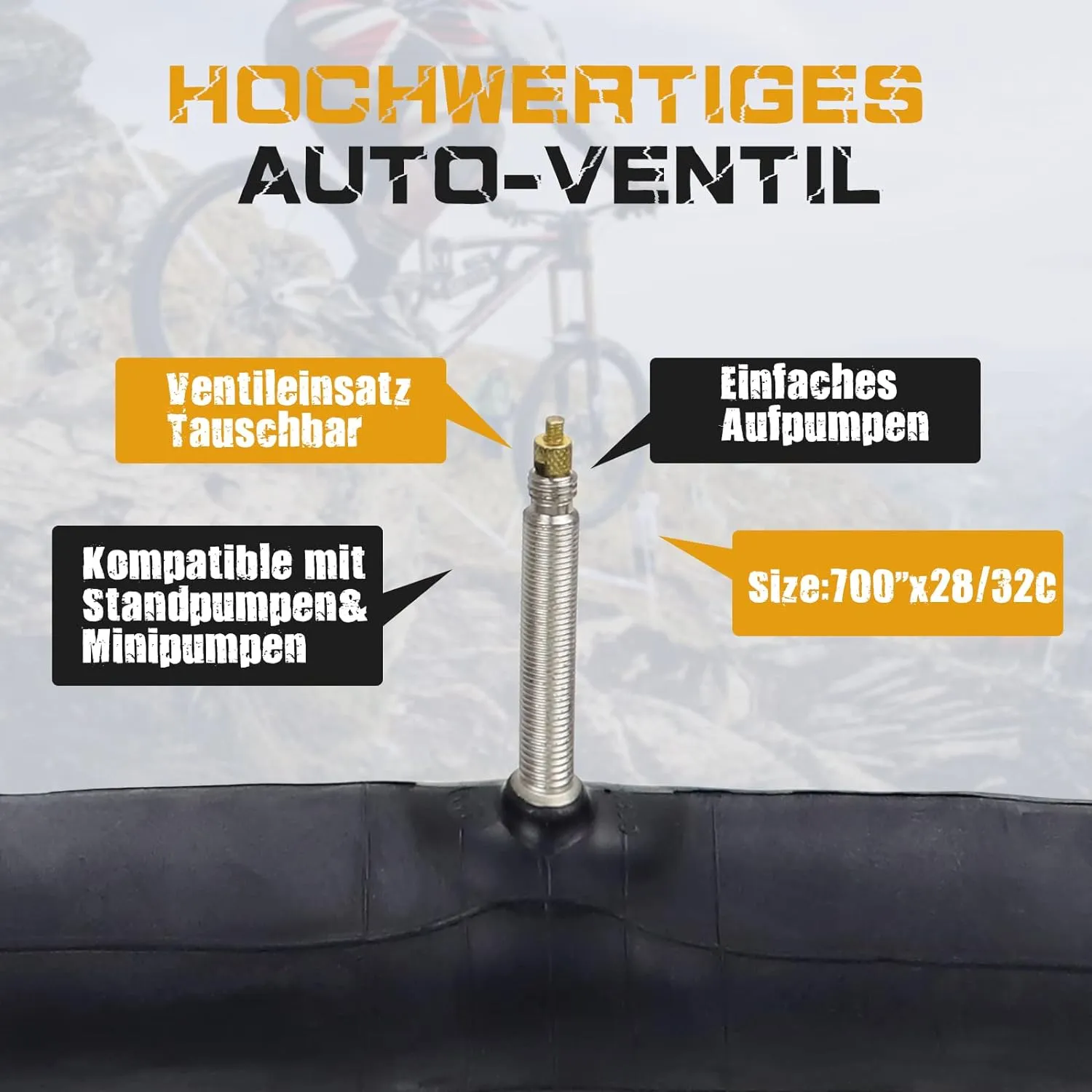 DHgate.com:700x23/25/28/32C Bicycle Inner Tube 2PCS, 48mm Presta Valve Bike Tire Tube for Road ...