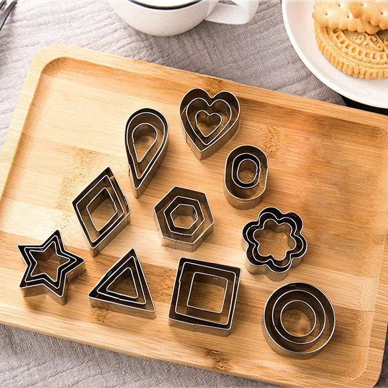 30 Mini Stainless Steel Cookie Cutters Set for Baking, Pastry & Clay ...