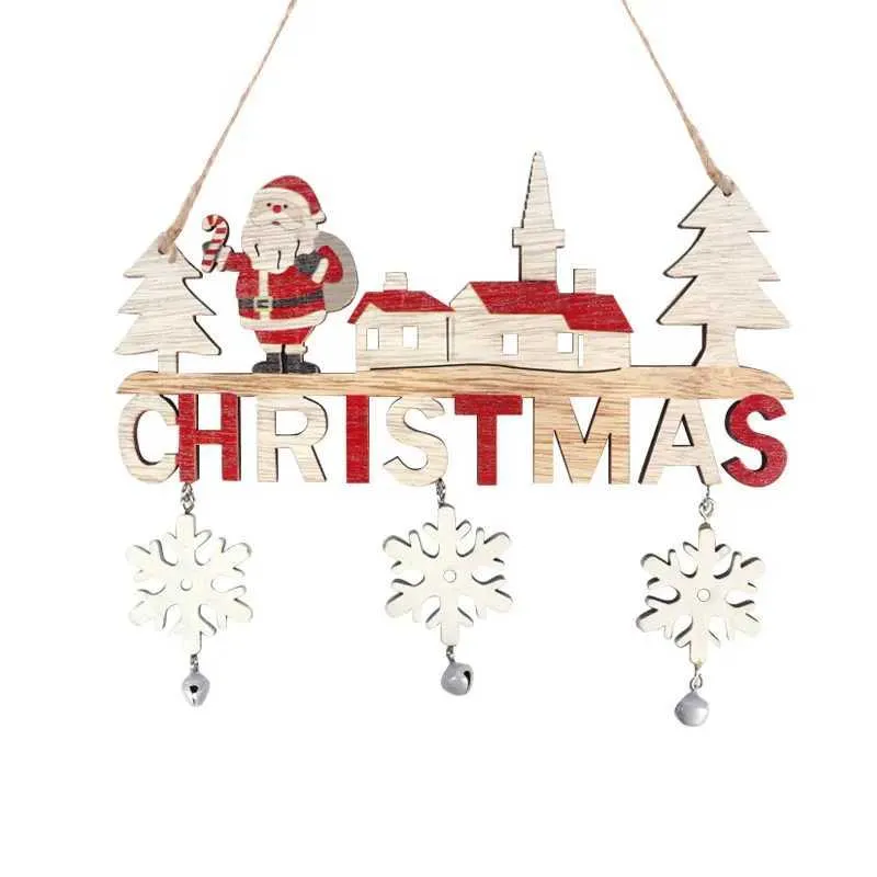 D Dwarf Santa Claus Wooden Christmas Welcome Door Sign Festive ...