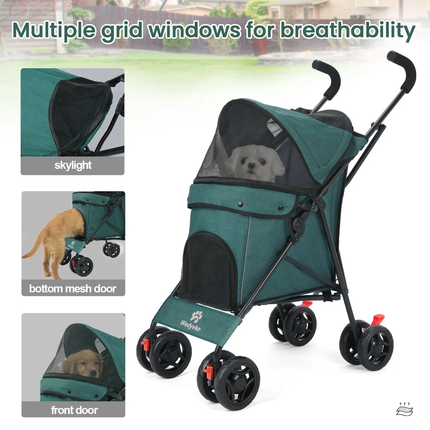 DHgate.com:Lightweight Breathable Pet Stroller - Universal Wheels ...