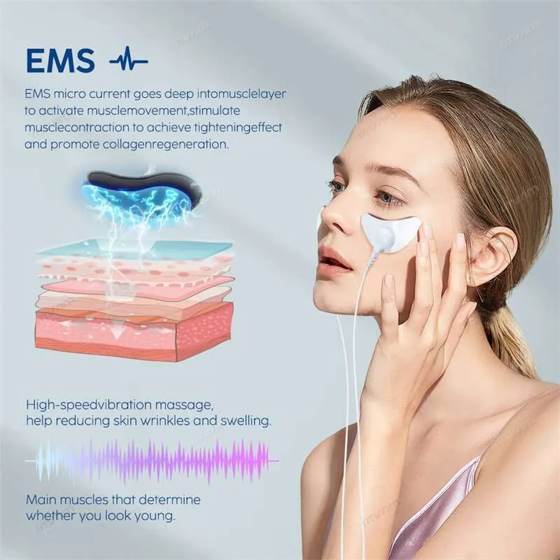 EMS Face Lift Massager - Skin Tightening Device, Anti-Aging Facial ...