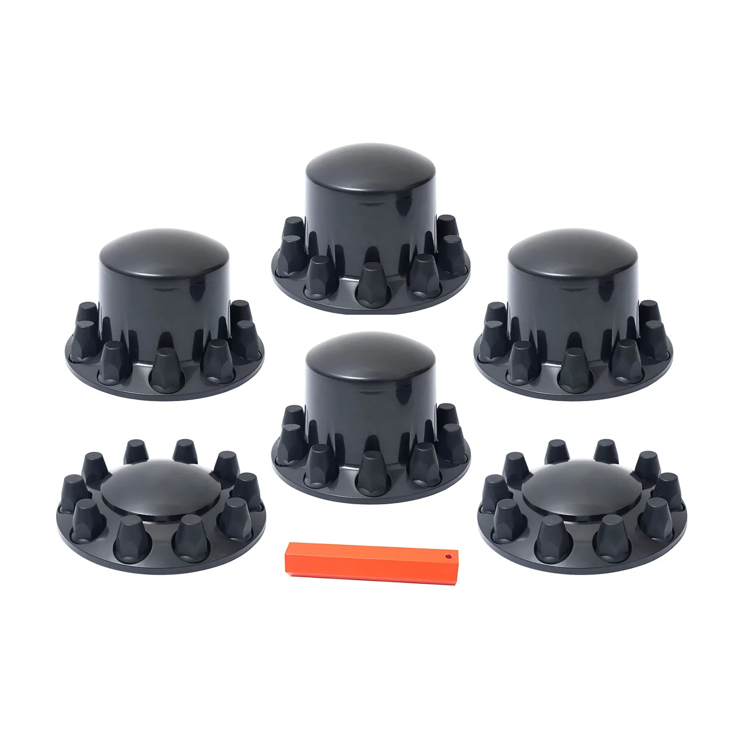 Matte Black Dome Axle Bump Stops Hub Cover Kit With 33mm Standard Nut ...
