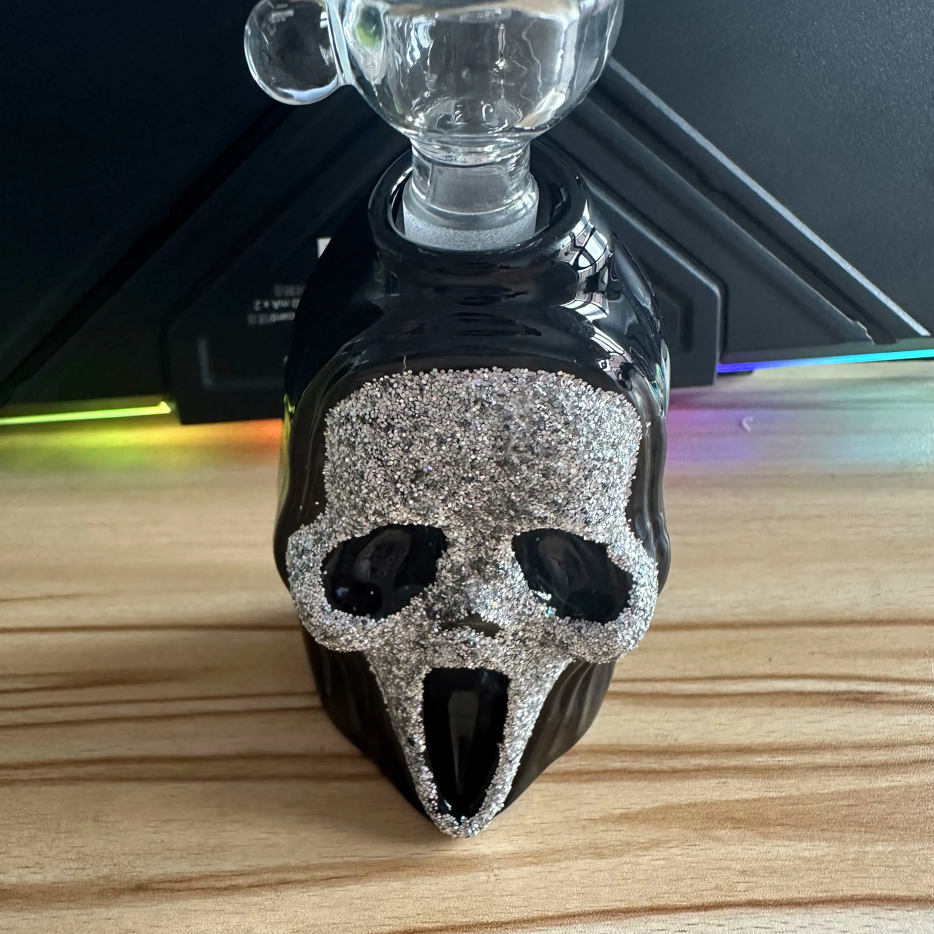 Black Scream Bong Halloween Hookah Oil Rigs Bubbler Water Pipe Bong ...