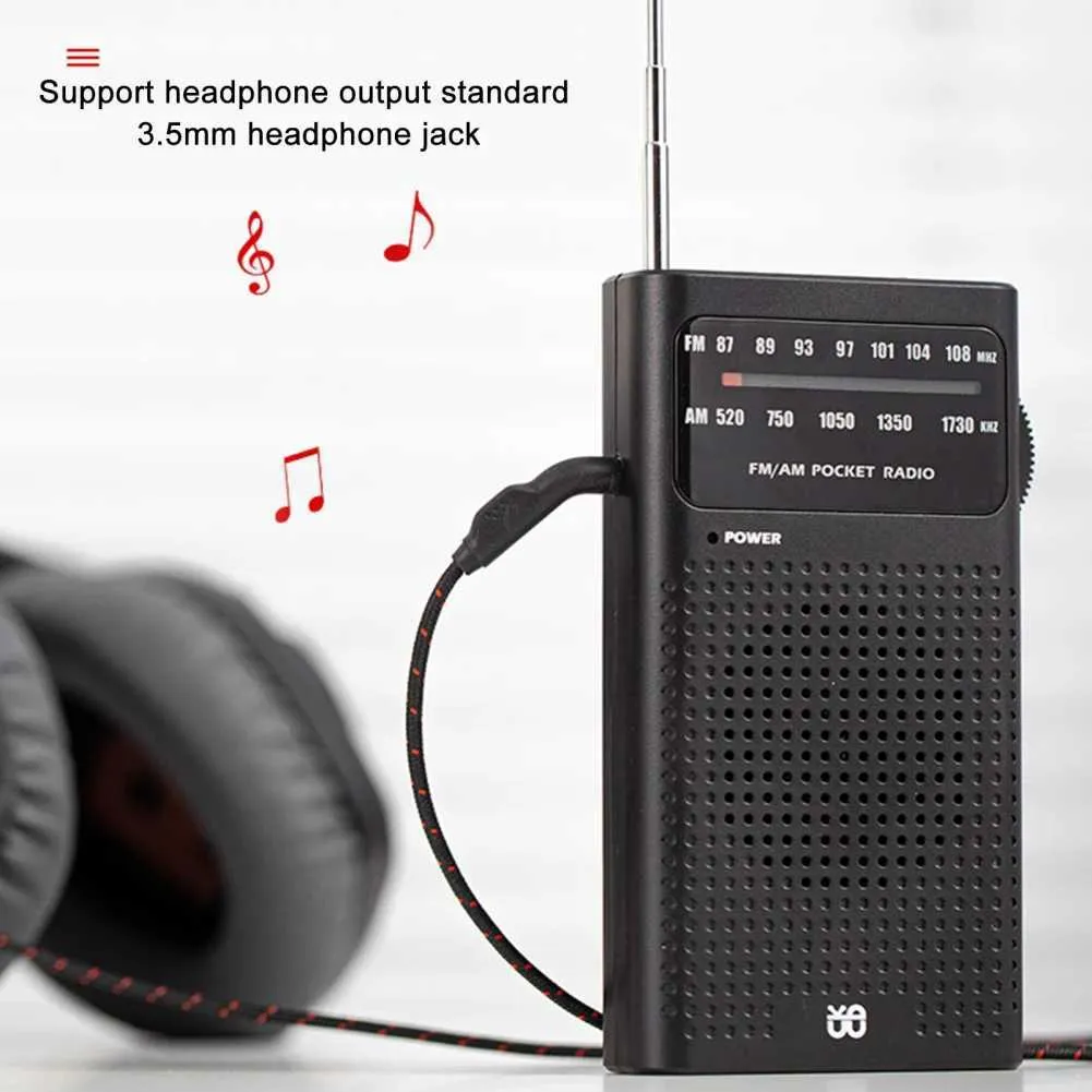 Telescopic Mini AM FM Metro Radio Receiver With Full Wave Band, Built ...