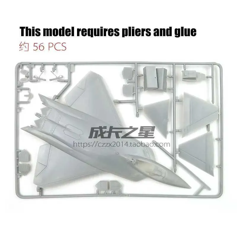Aircraft Modle 1/72 US Military F 22 Raptor Stealth Fighter Plastic ...