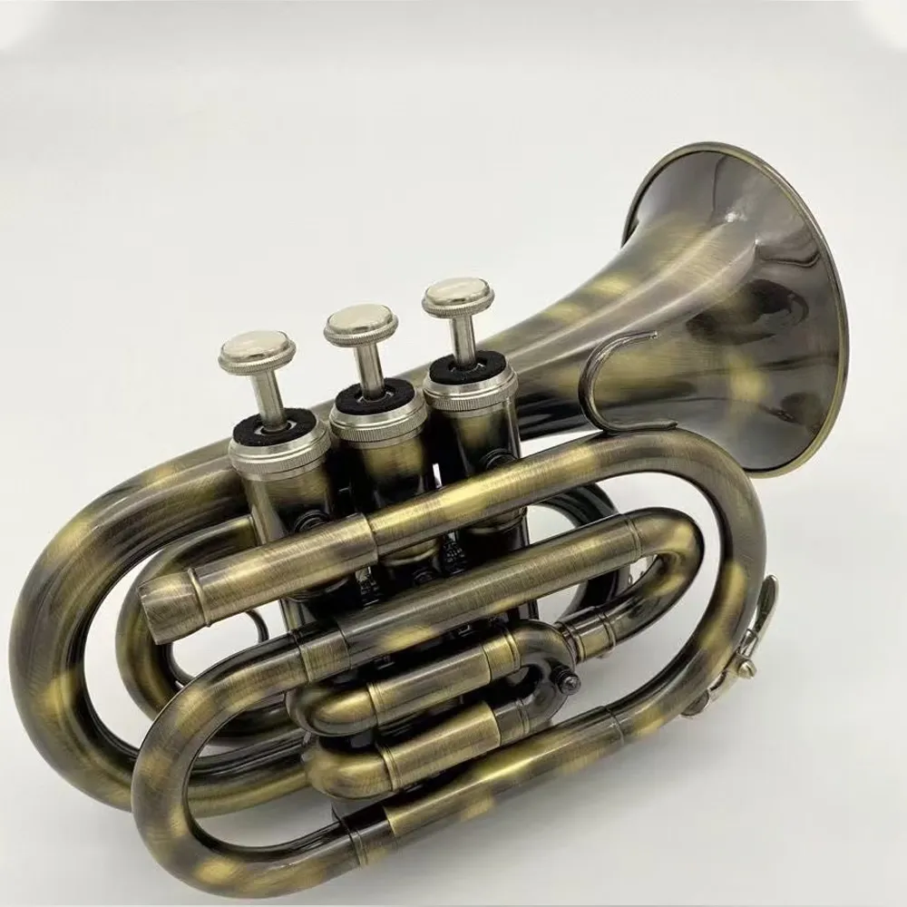 Vintage Pocket Palm Horn Trumpets B Tone Brass Instrument Made In USA ...