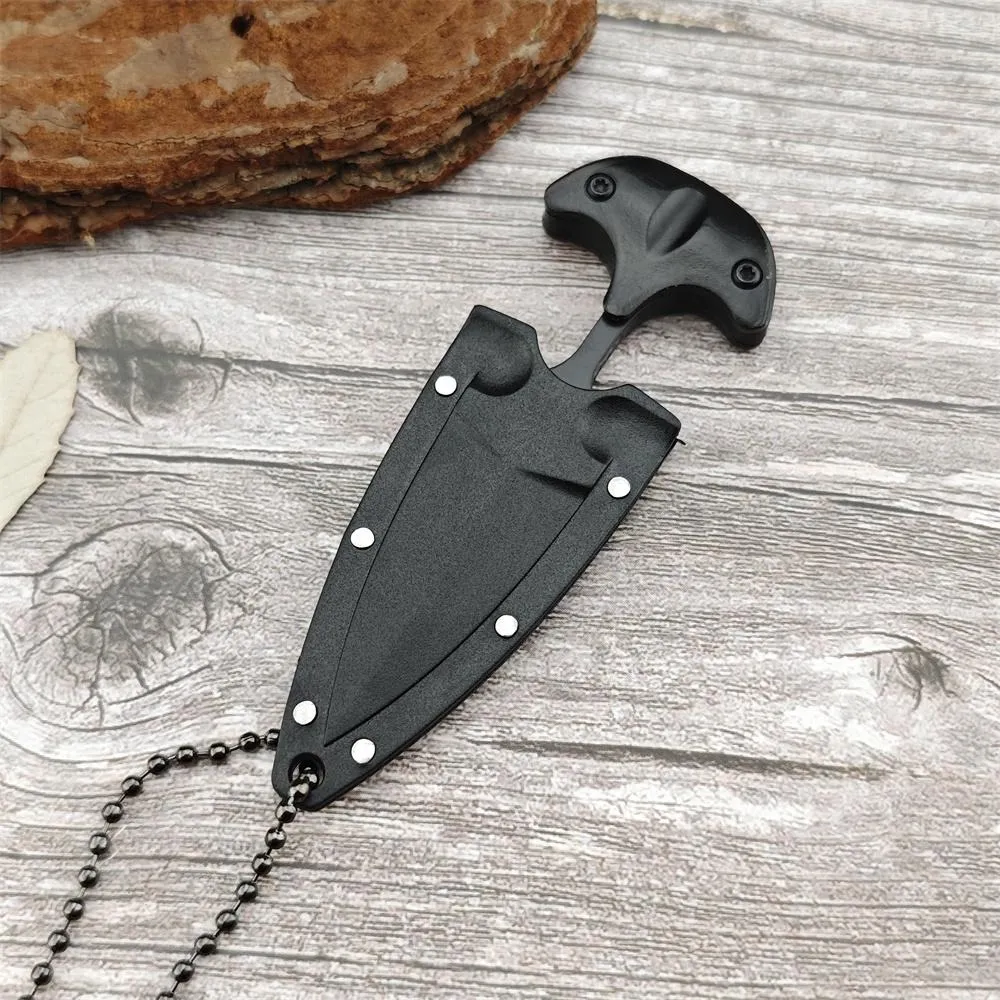 2024 Mini Fixed Blade Knife 440C Blade Aluminium Handle With Necklace ...
