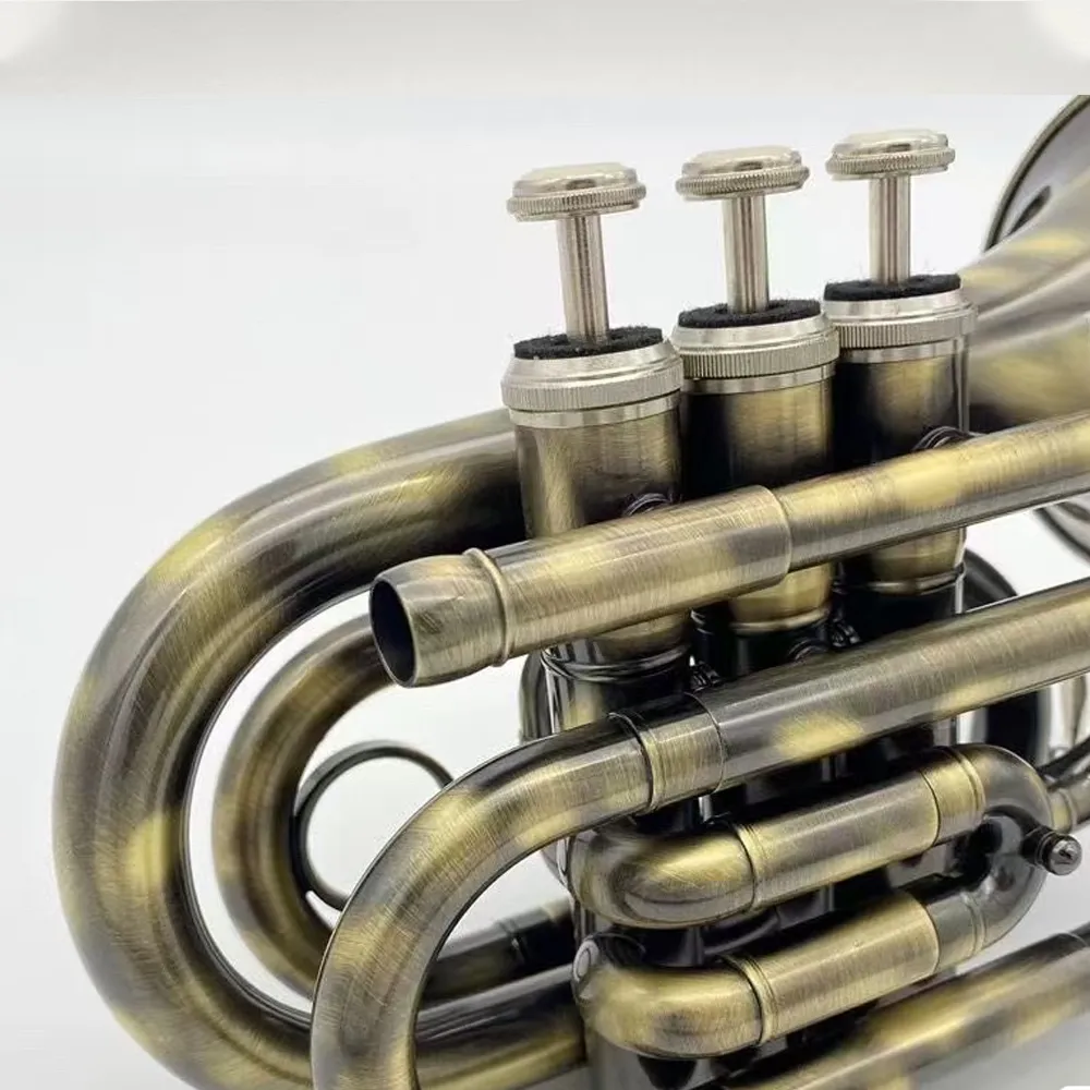 Vintage Pocket Palm Horn Trumpets B Tone Brass Instrument Made In USA ...