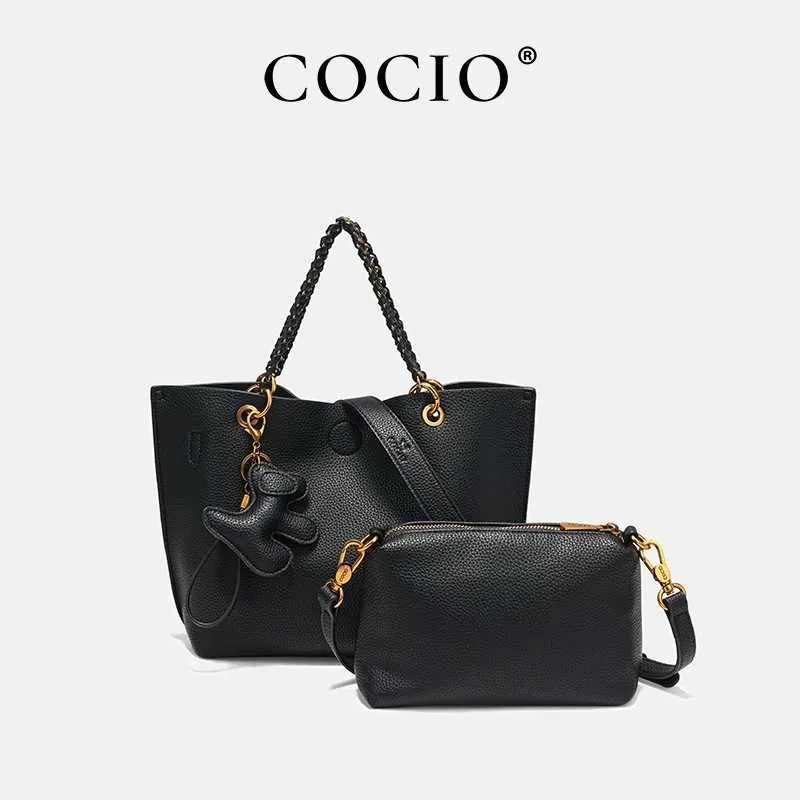 COCIO Soft Leather Handbag for Women - Versatile Tote Bag for Commuting ...
