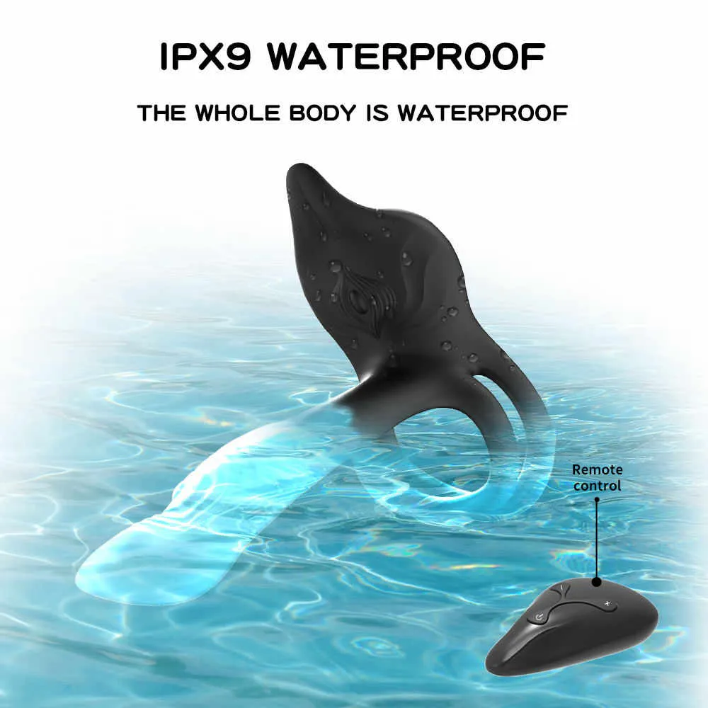 Vibrador De Anillo De Polla De Control Remoto Inalámbrico Para Parejas: 10 Frecuencia ...