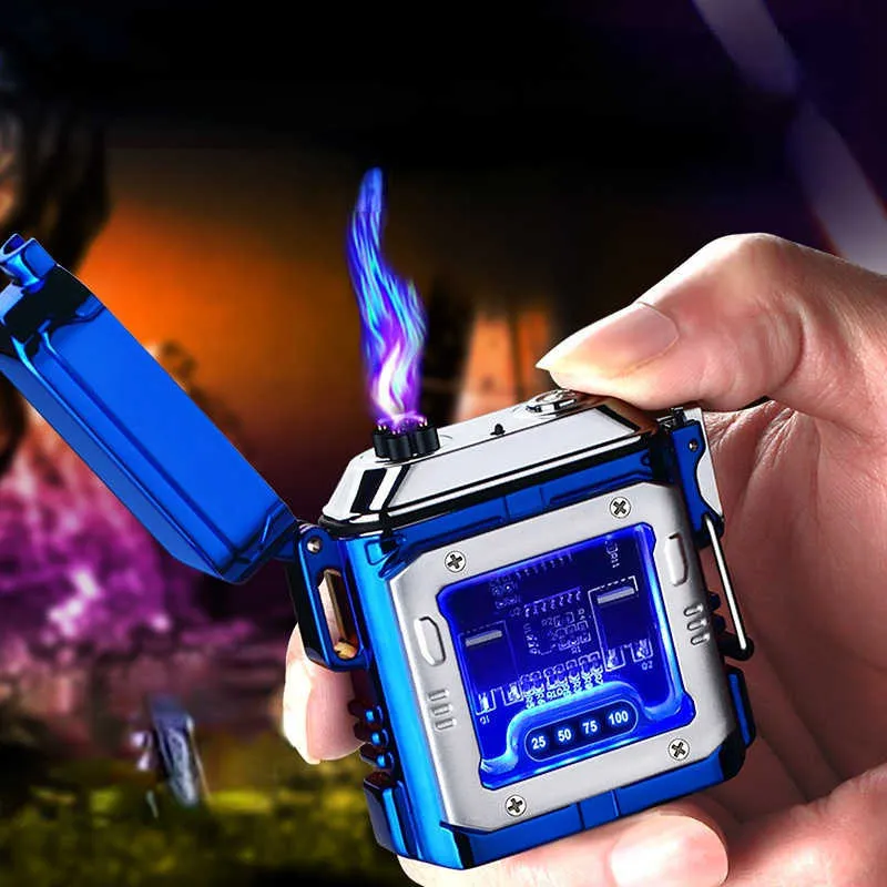 Transparent Shell Electric Arc Lighter - Rechargeable Windproof Plasma ...