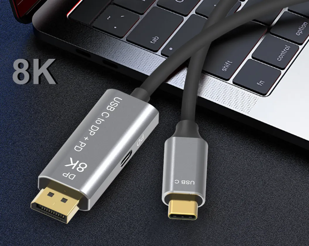 USB C To DisplayPort 1.4 8K Cable With PD Charging 8K60Hz 4K144Hz ...