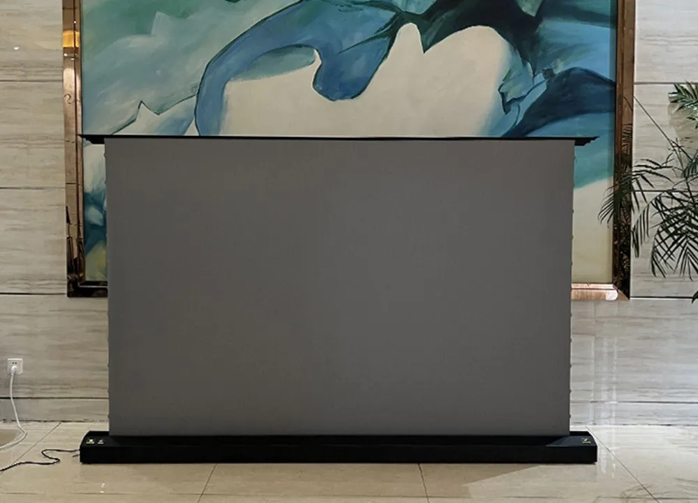 150 Inch ALR Projector Screen - T-Prism Floor Rising Retractable ...