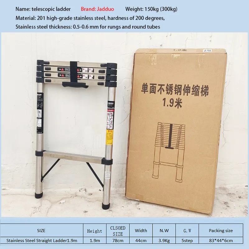 Industrial Folding Horizontal Ladders Stainless Steel Single Horizontal ...