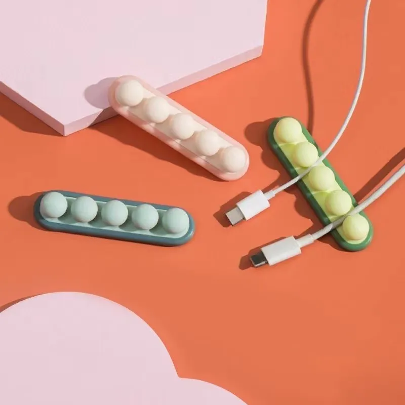 DHgate.com:Colorful Pea Pod Cable Organizer, Self-Adhesive Cable Clips ...