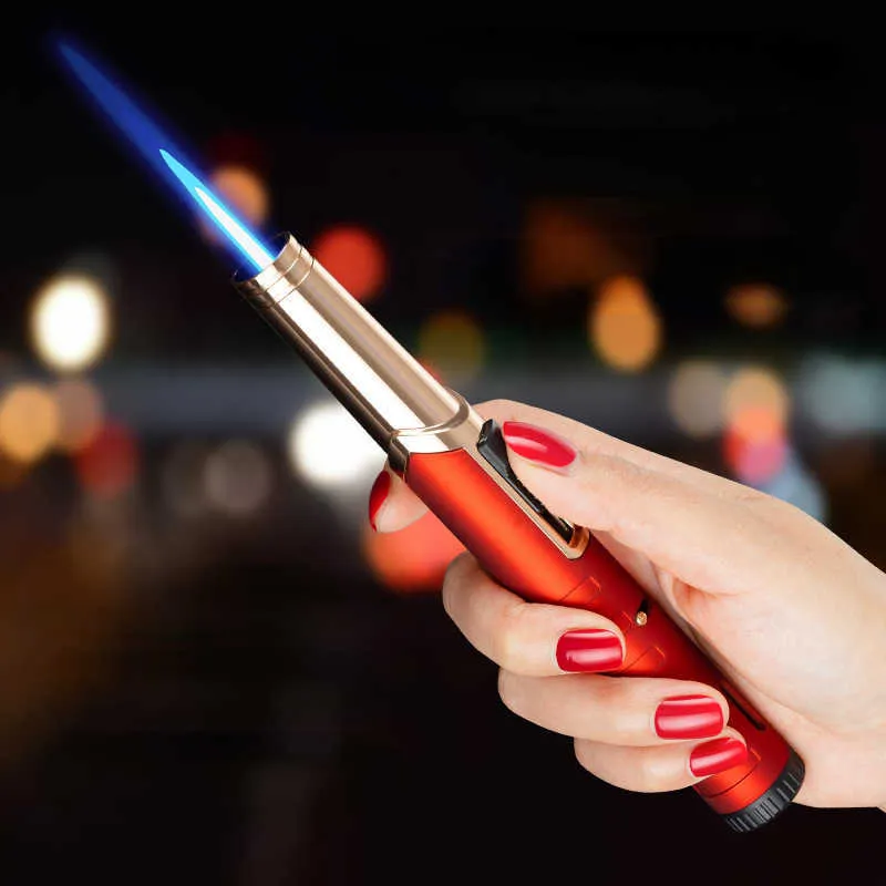 Flameless Lighter Torch: Blue Flame Spray Gun, Butane Jet Torch Lighter ...