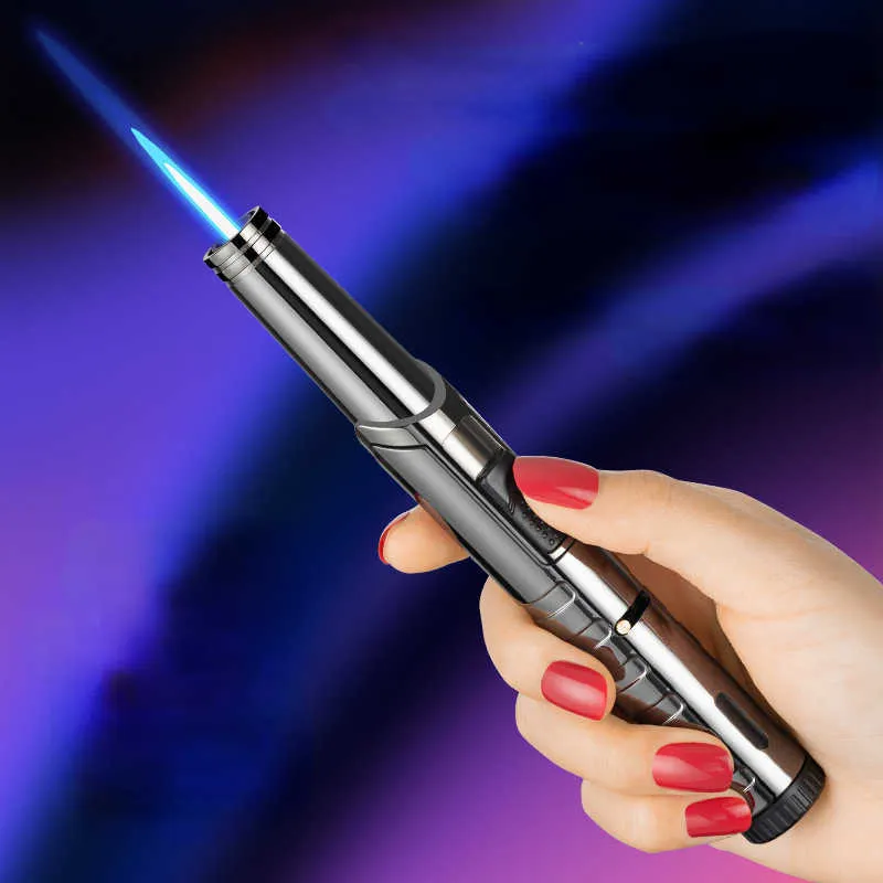 Flameless Lighter Torch: Blue Flame Spray Gun, Butane Jet Torch Lighter ...