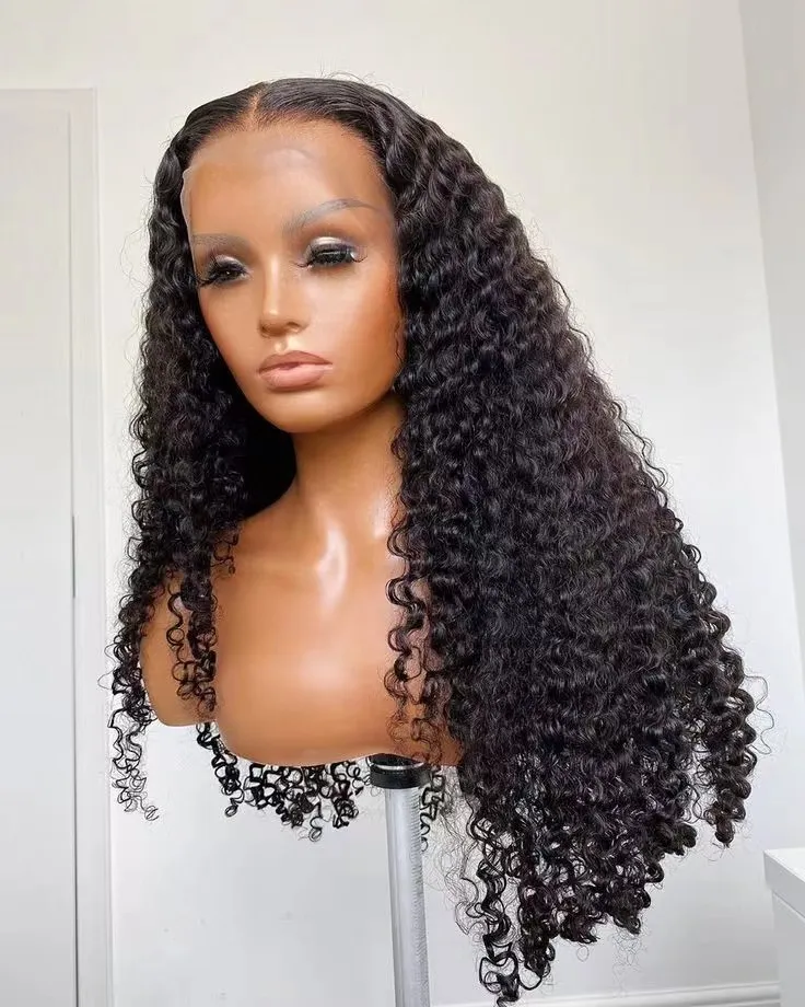 4C Edges HD Lace Front Wig - Kinky Curly Virgin Human Hair Wig, Pre ...