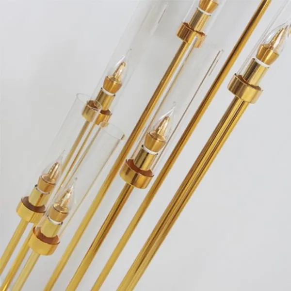 Candelabro Dorado, Pieza Central, Guía De Carretera LED De 8 Brazos ...