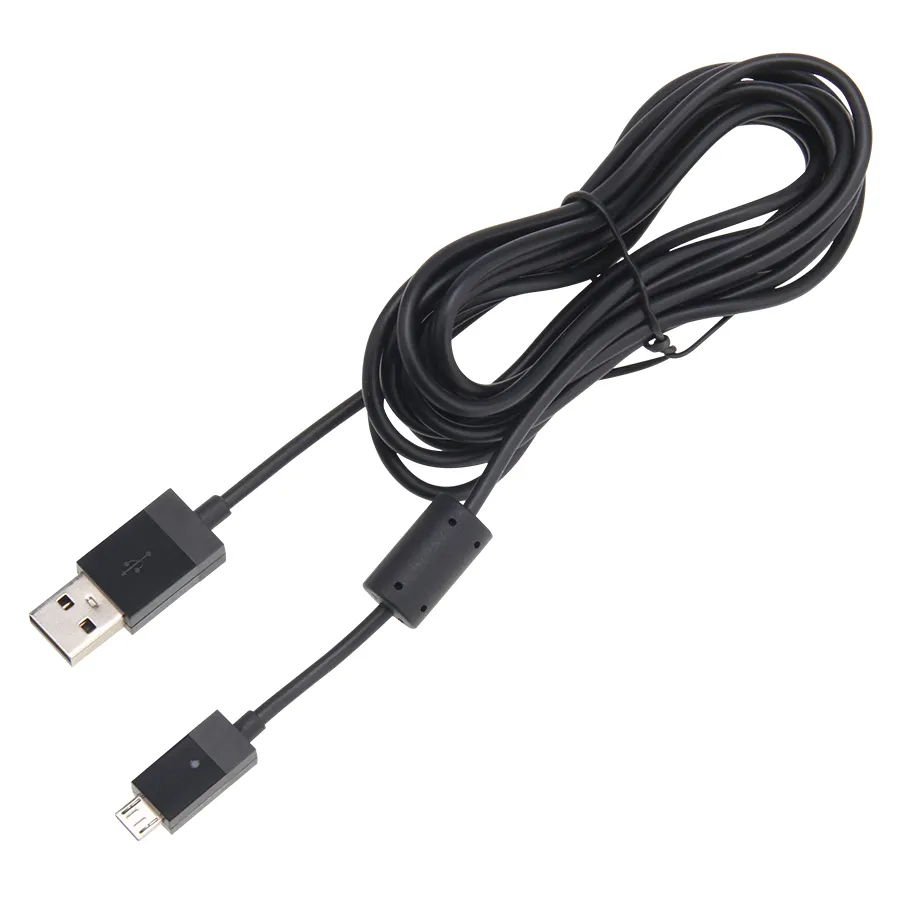 Extra Long 2.75m Micro USB Charging Cable for PS4/Xbox One Controllers ...